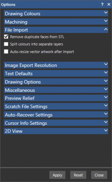 Importing Vectors : Carveco Training